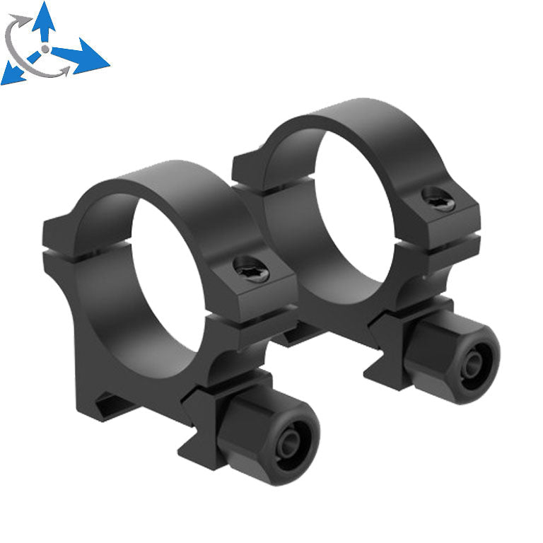 Anneaux de lunette 30mm | rail Picatinny avec écrou à vis – Optics Spot